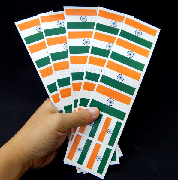 India Indian Flag Stickers & Party Favors – Premium Temporary Tattoos